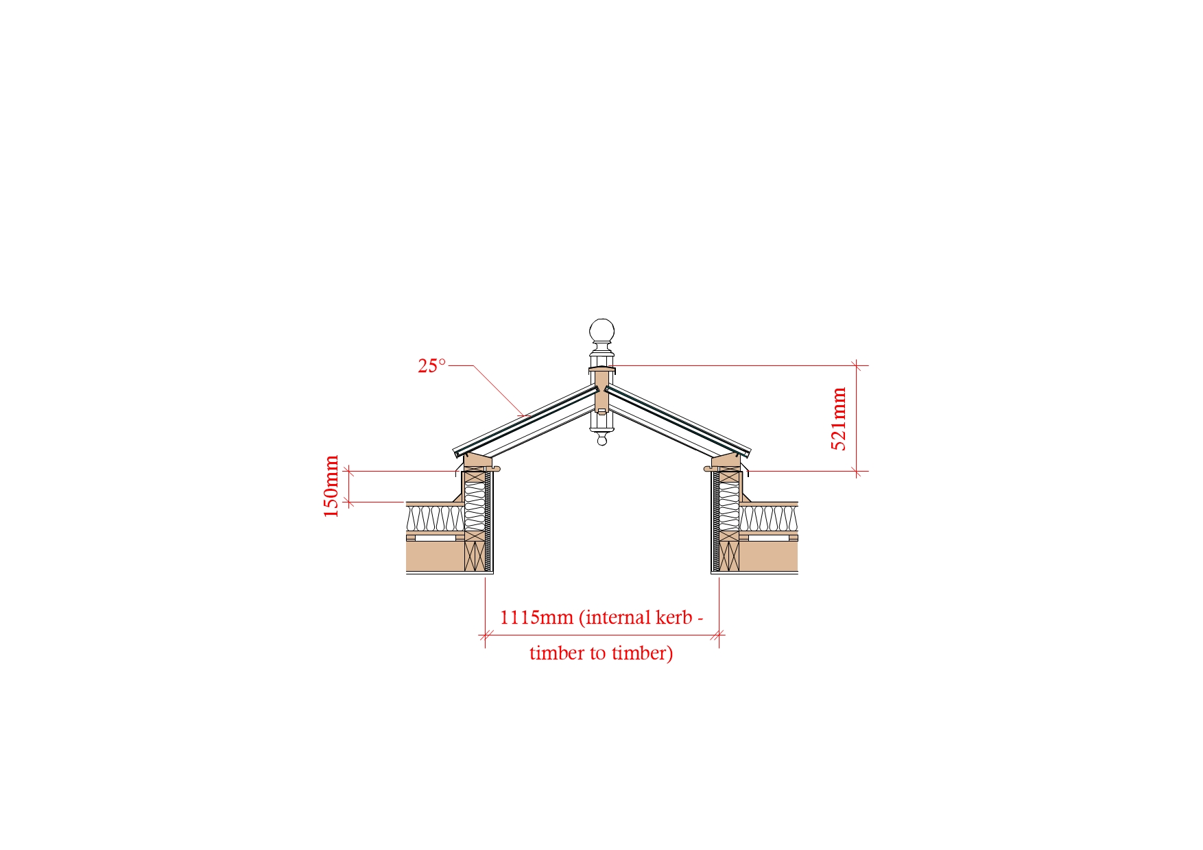 Brompton Roof Lantern | Sleek 10-Pane Timber Design