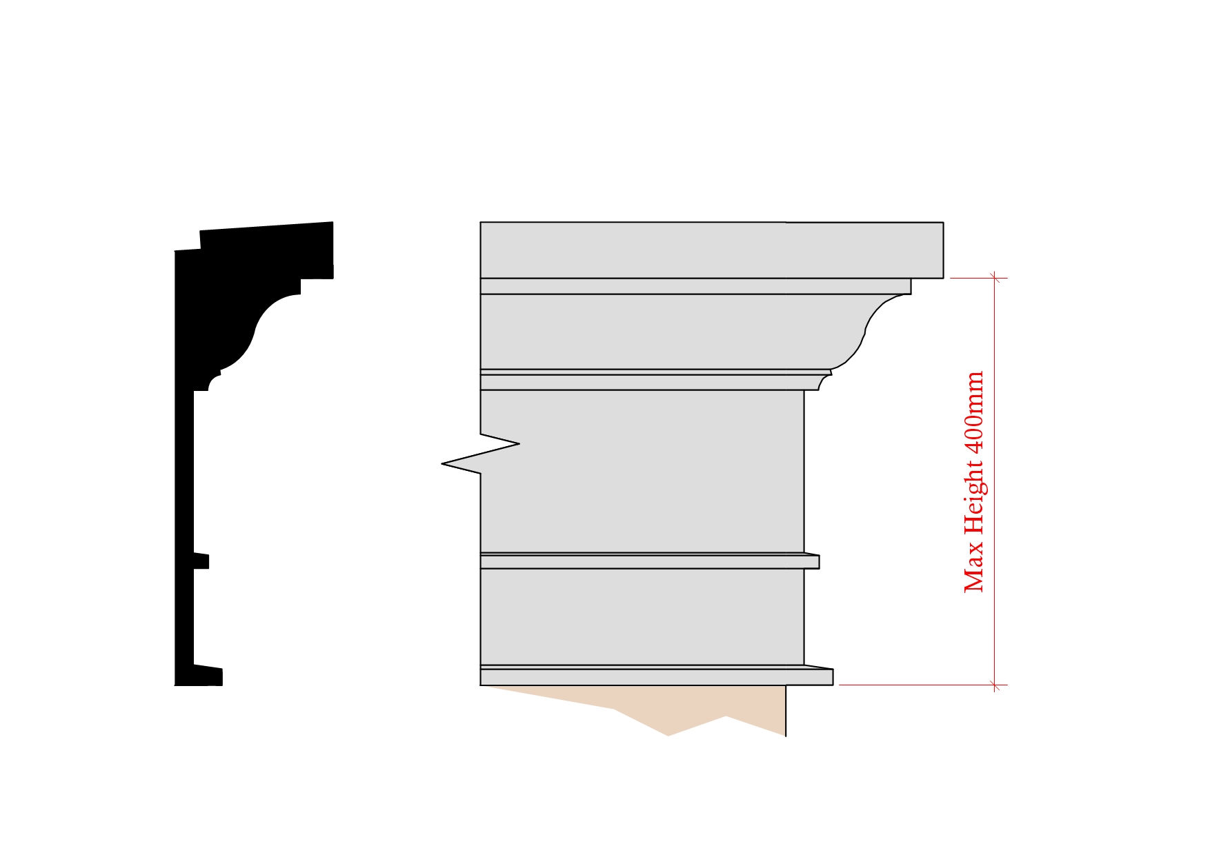 Berrington Cornice | Classic Parapet Cornice for Stylish Orangeries