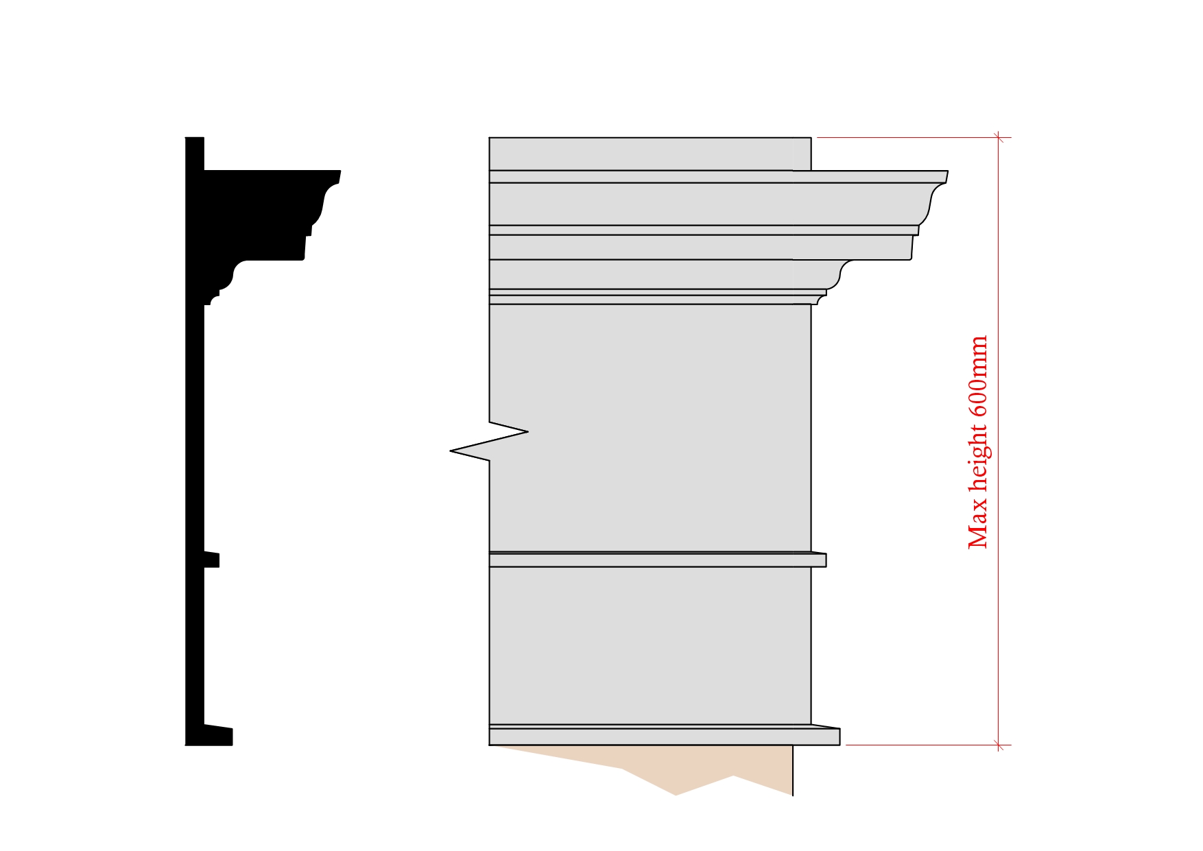 Bloomsbury Plus Fascia | Decorative Orangery Fascia with Guttering