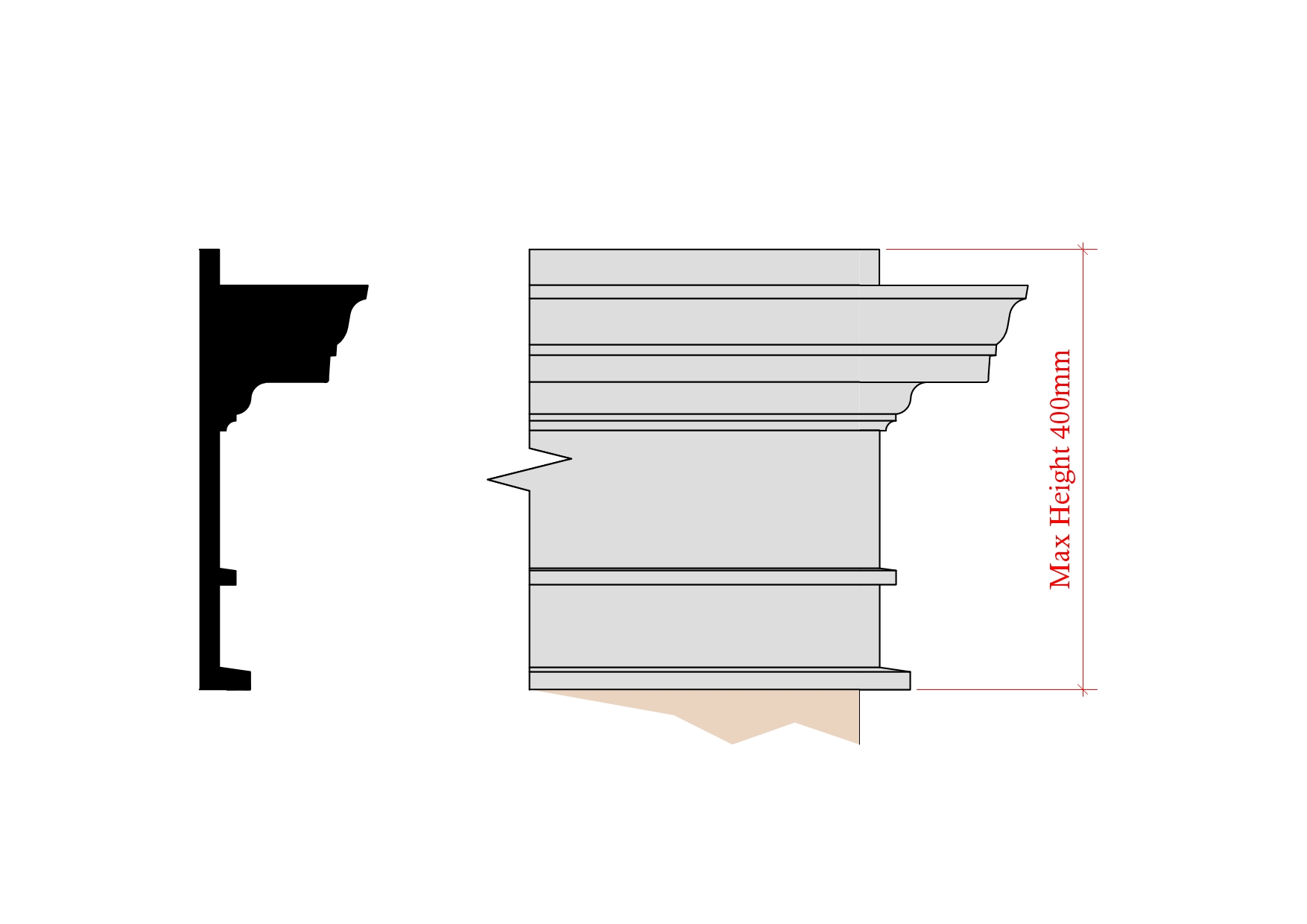 Bloomsbury Fascia | Elegant Orangery Fascia with Guttering